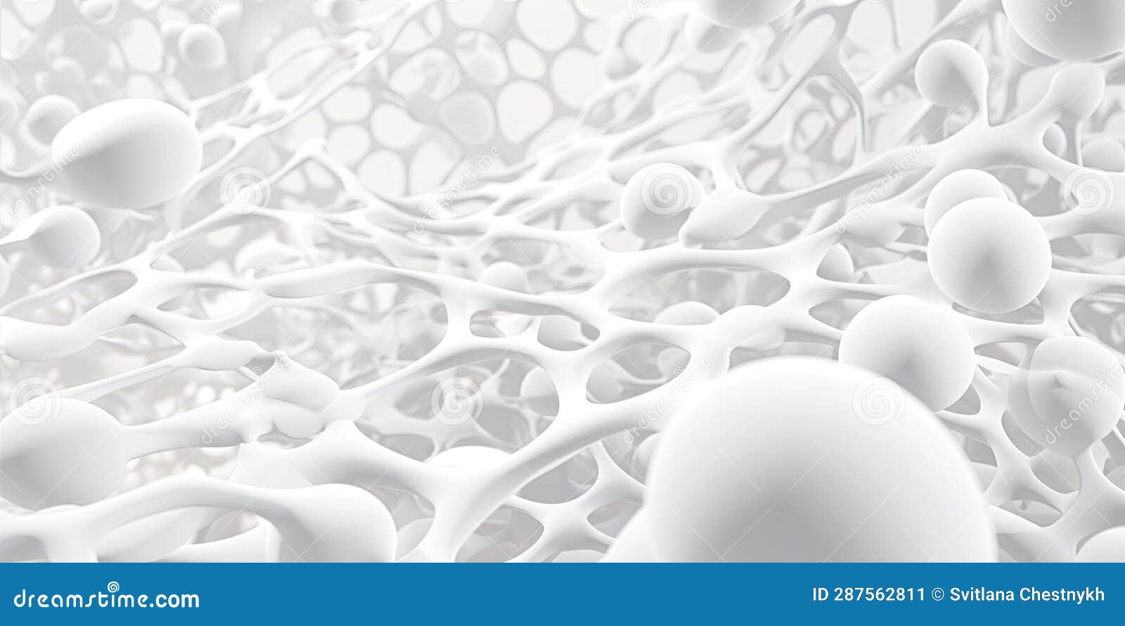 Abstract 3d White Background, Bio Shapes Pattern Texture. Stock ...