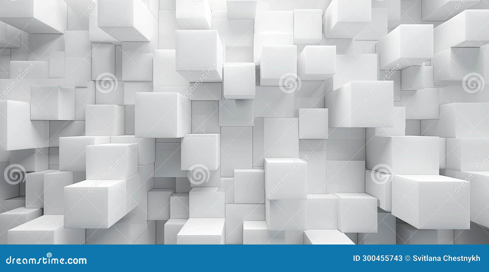 Abstract 3d White Cubes Background, Geometric Pattern Texture. Stock ...