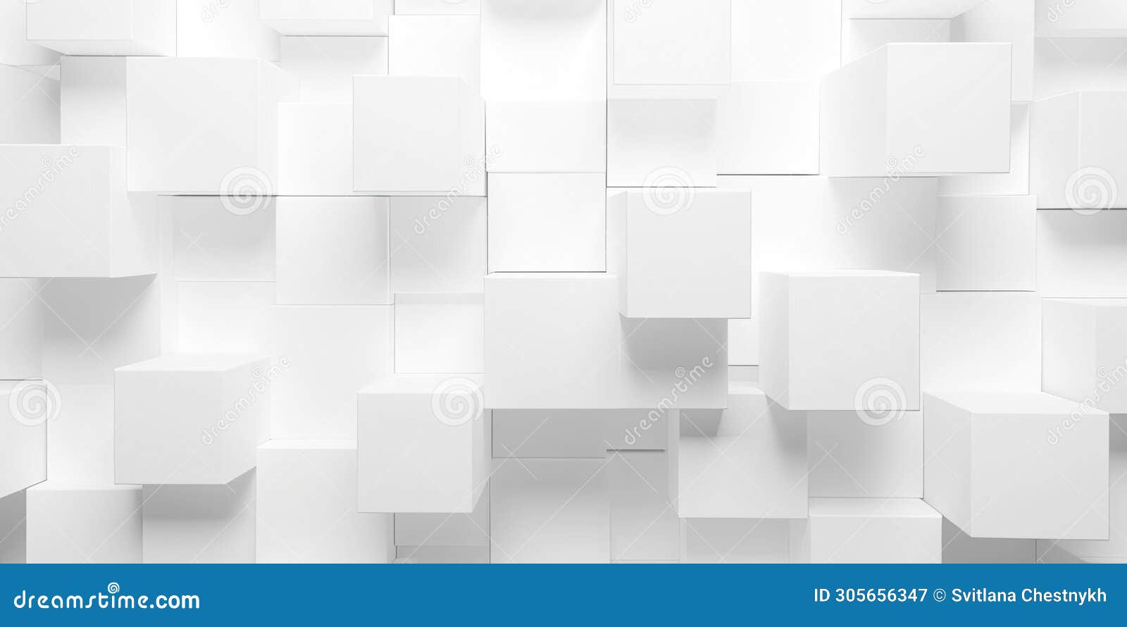 Abstract 3d White Cubes Background, Geometric Pattern Texture. Stock ...