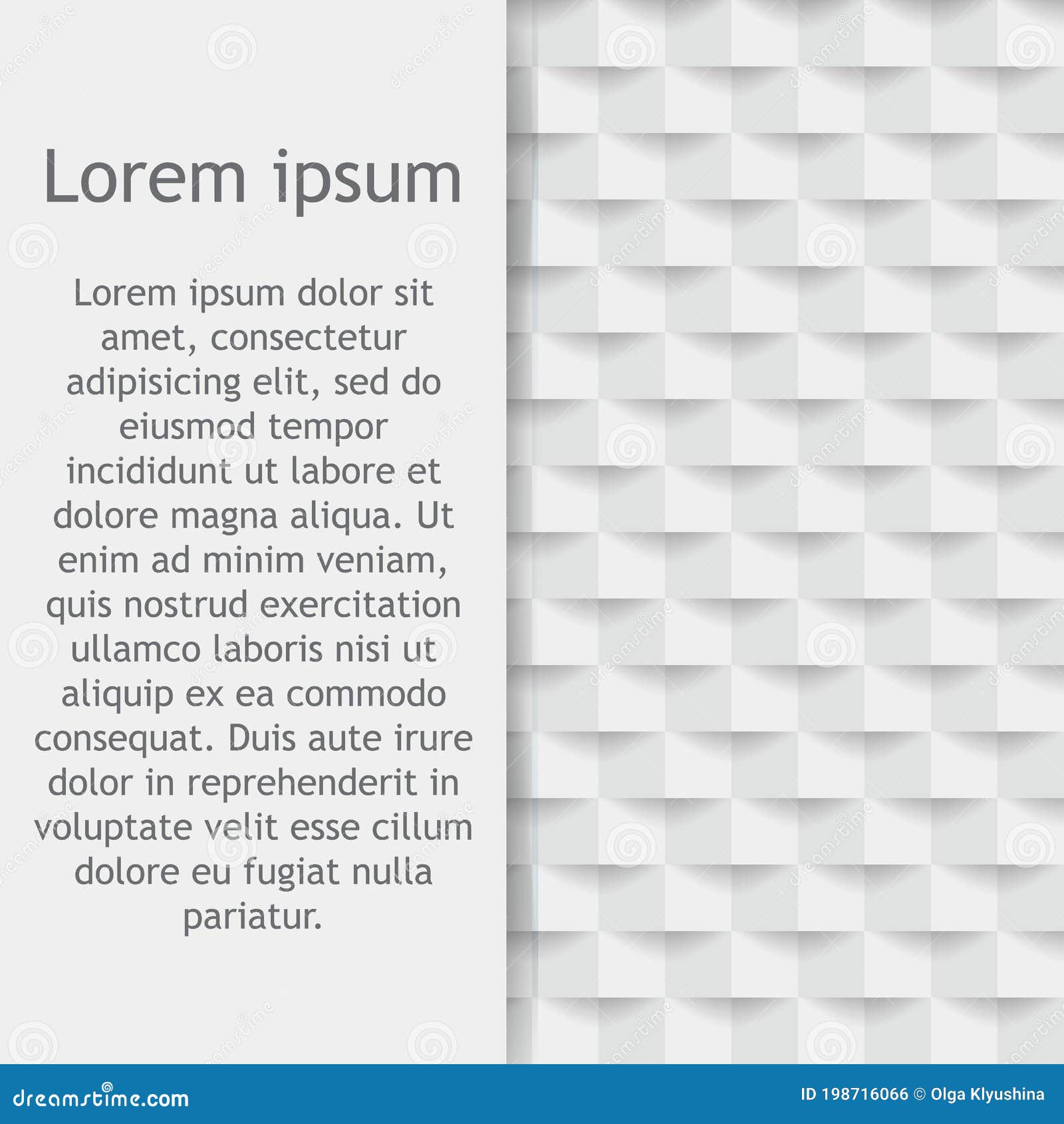 Abstract 3d White Geometric Background with Shadow. Checkerboard ...