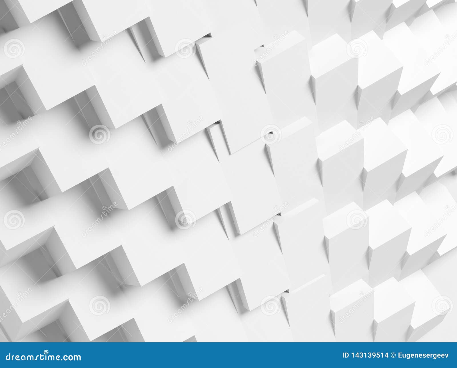 Abstract 3d White Geometric Pattern Stock Photo - Image of gray ...
