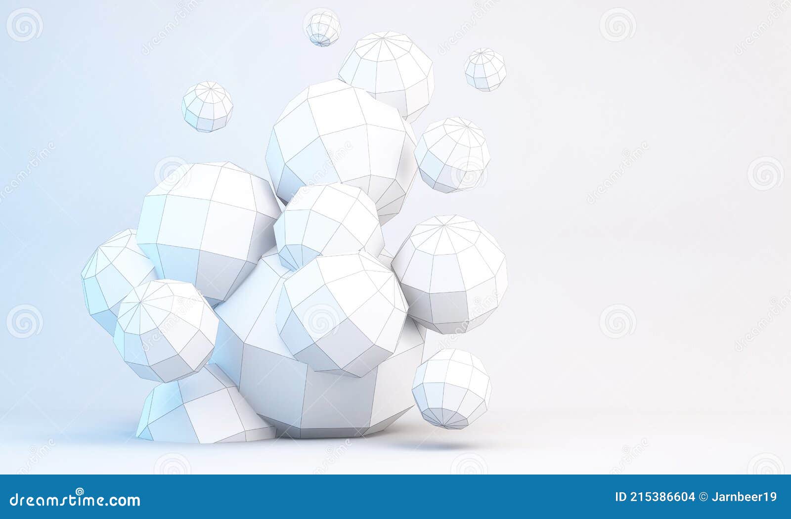 Abstract 3d White Geometric Shapes on White Background Stock ...