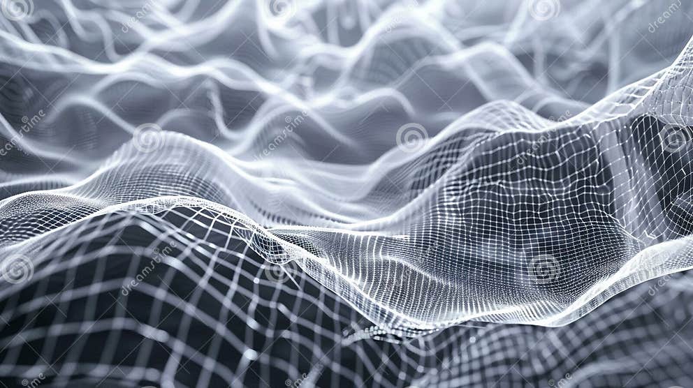 Abstract 3D Wireframe Background with Intricate Mesh Patterns and ...