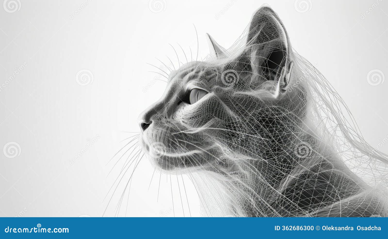 3d Wireframe Render Of A Shopping Malls Architecture A Ai Generated ...