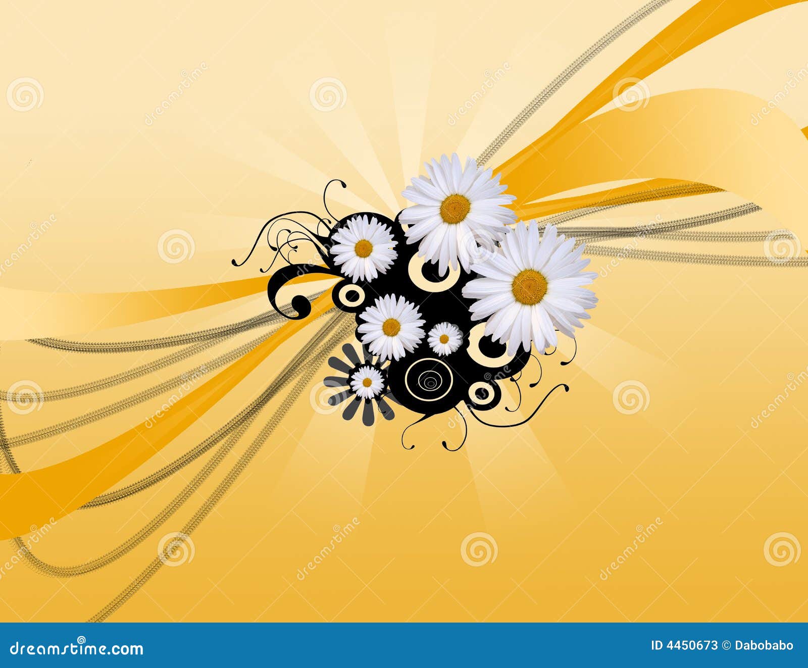 Abstract daisy background stock illustration. Illustration of ...