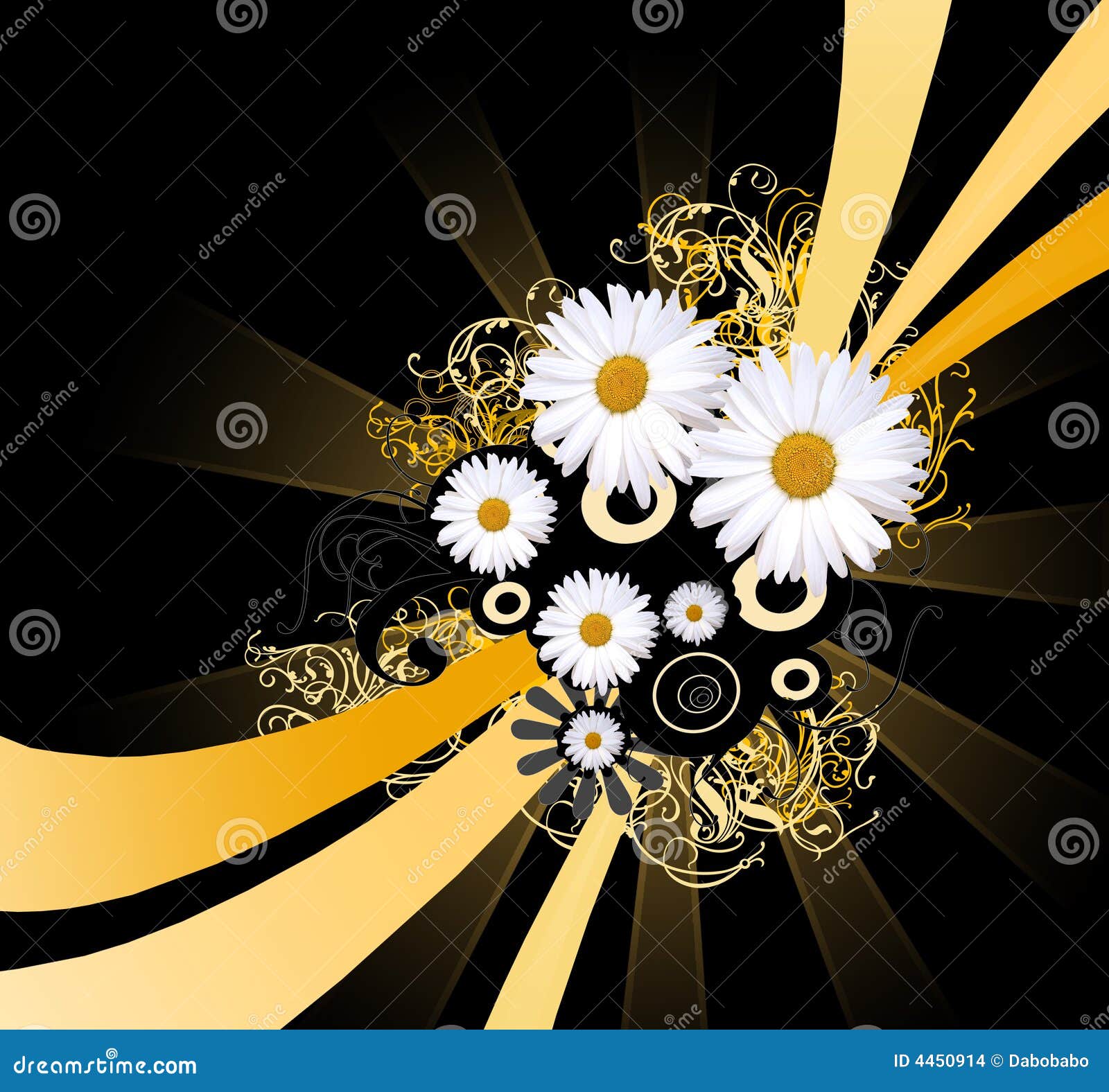 Abstract daisy background stock illustration. Illustration of graphic ...