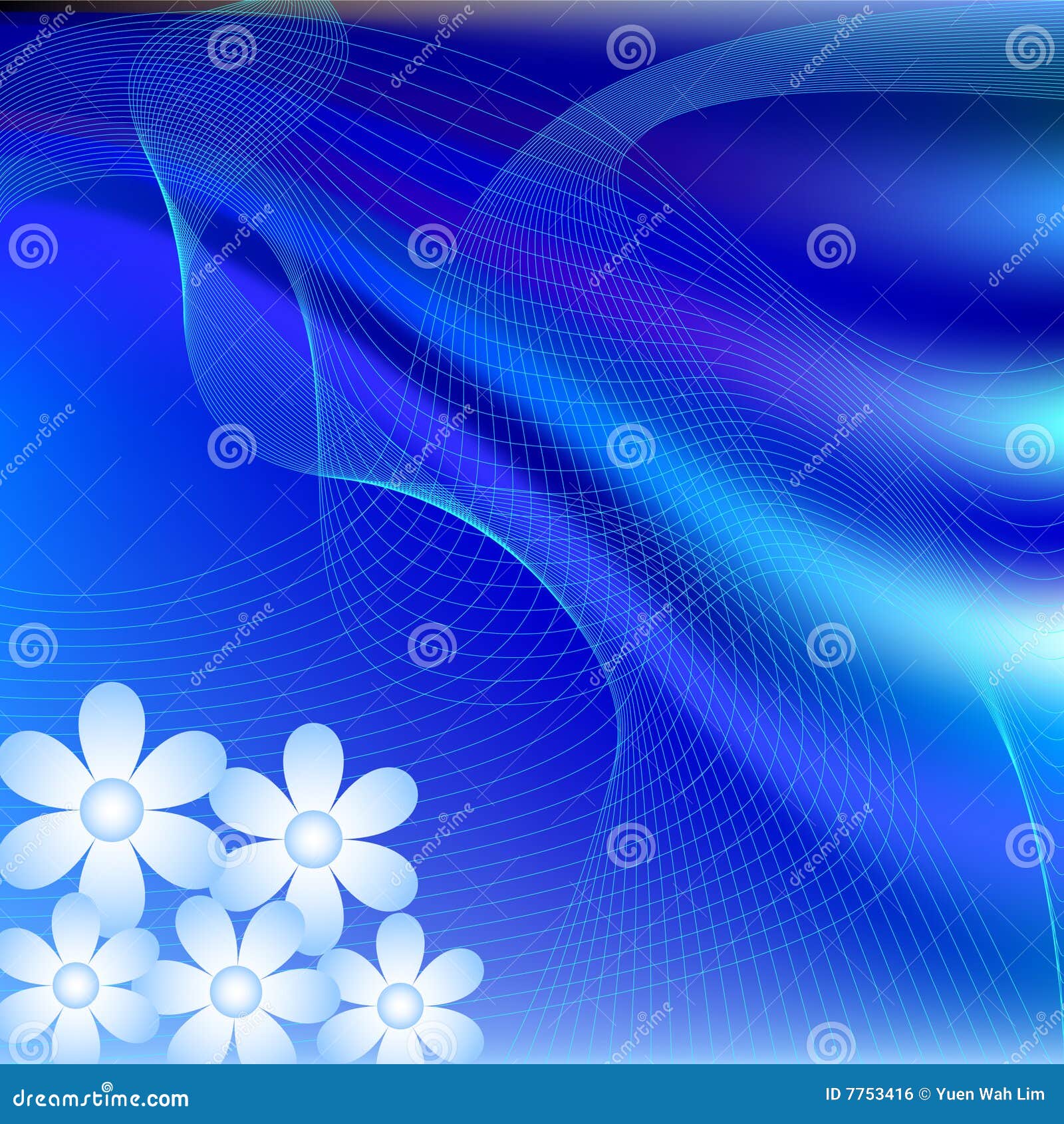 Abstract daisy background stock vector. Illustration of blue - 7753416