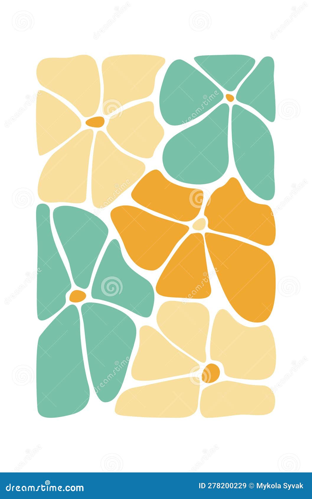 Abstract Daisy Flower Frame Stock Vector - Illustration of daisy ...