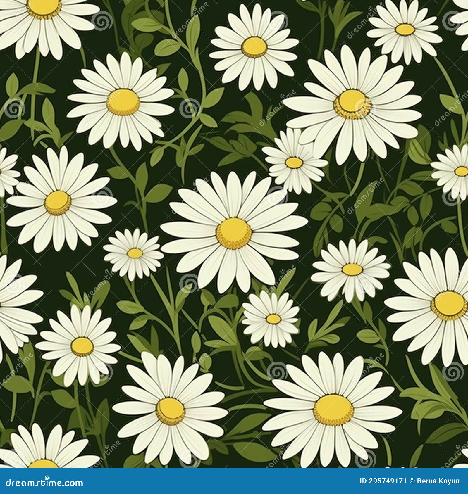 Abstract Daisy Presentation Slide for Unique Touch Stock Illustration ...