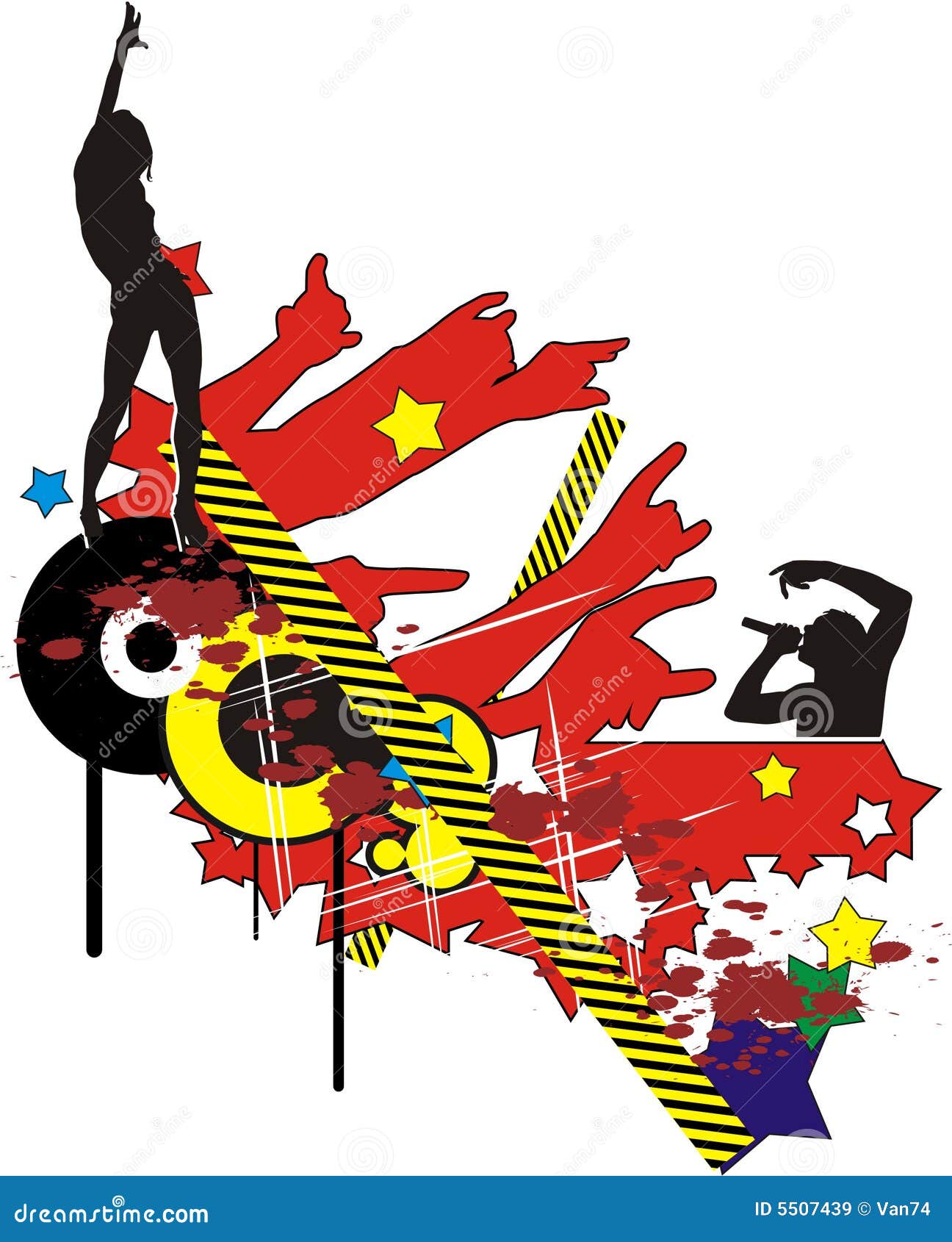 Abstract dance 3 stock vector. Illustration of computer - 5507439