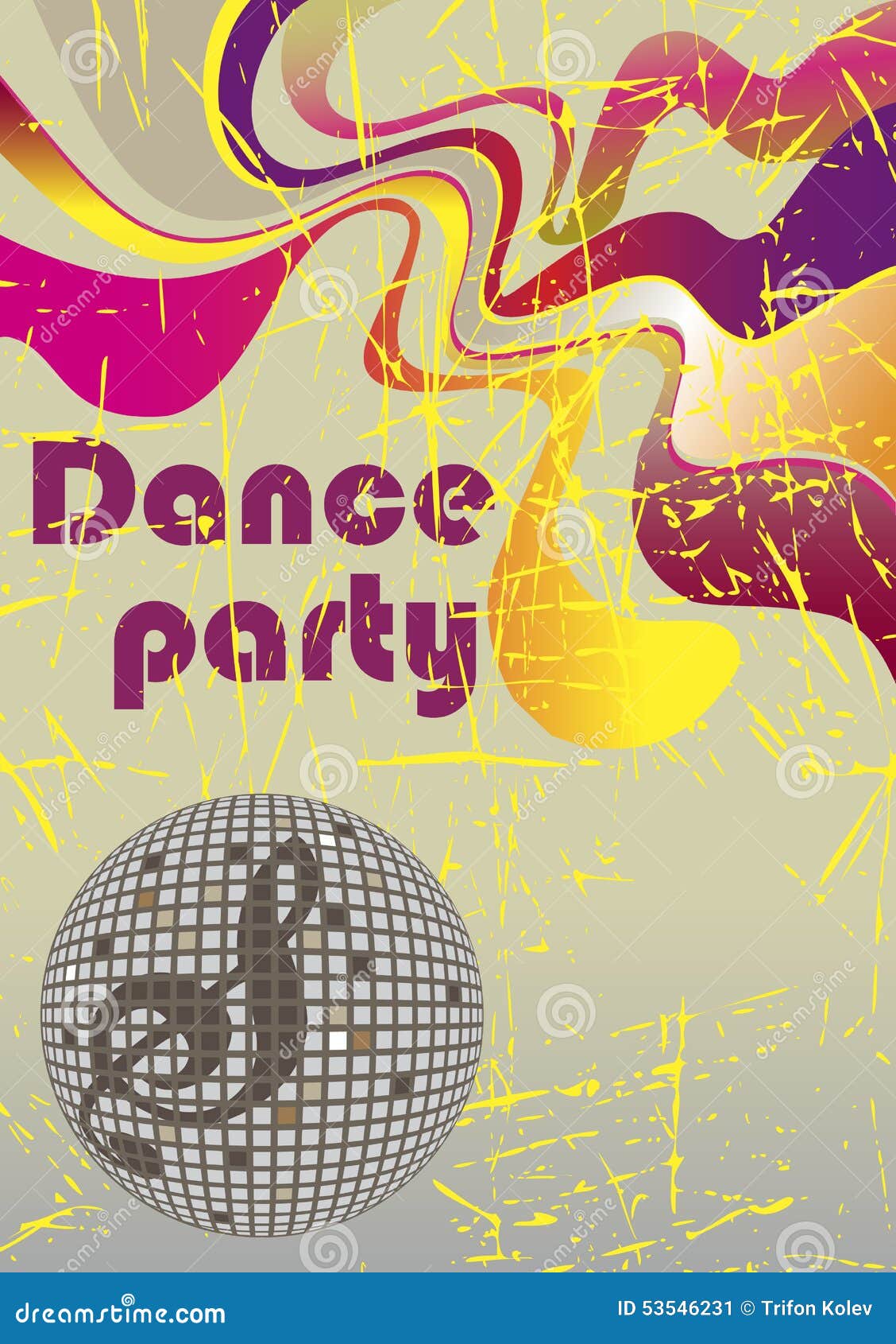 Abstract dance poster stock vector. Illustration of cards - 53546231