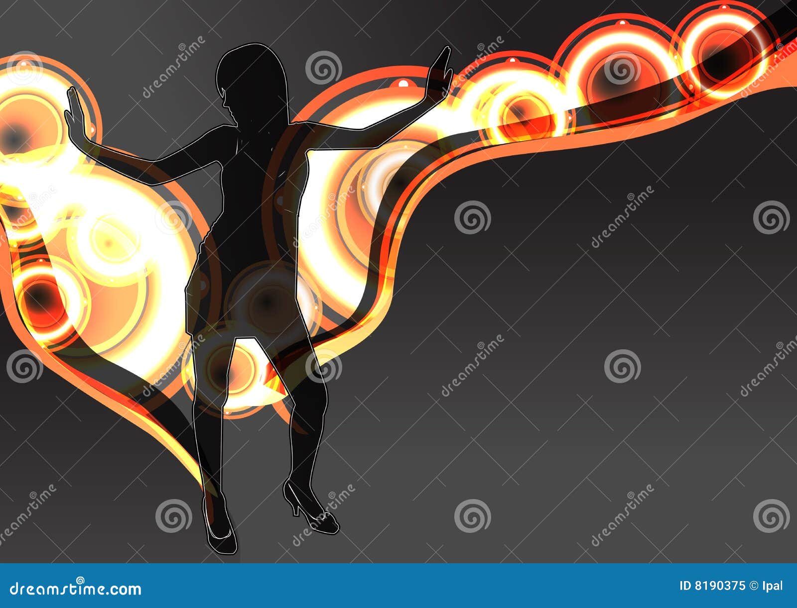 Abstract dancer stock illustration. Illustration of music - 8190375