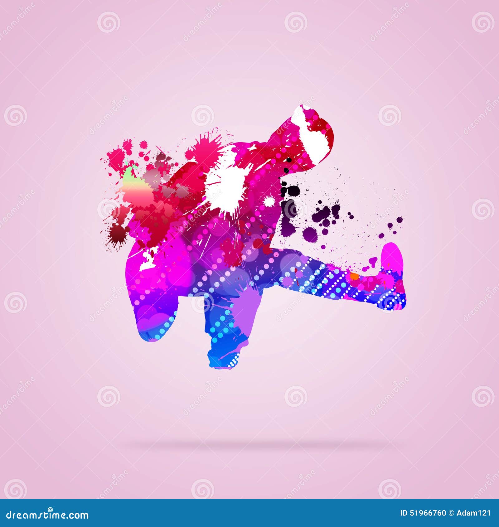 Abstract dancer stock illustration. Illustration of background - 51966760