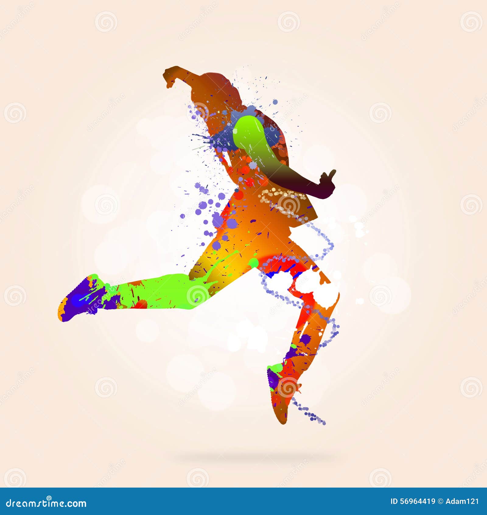 Abstract dancer stock illustration. Illustration of performer - 56964419