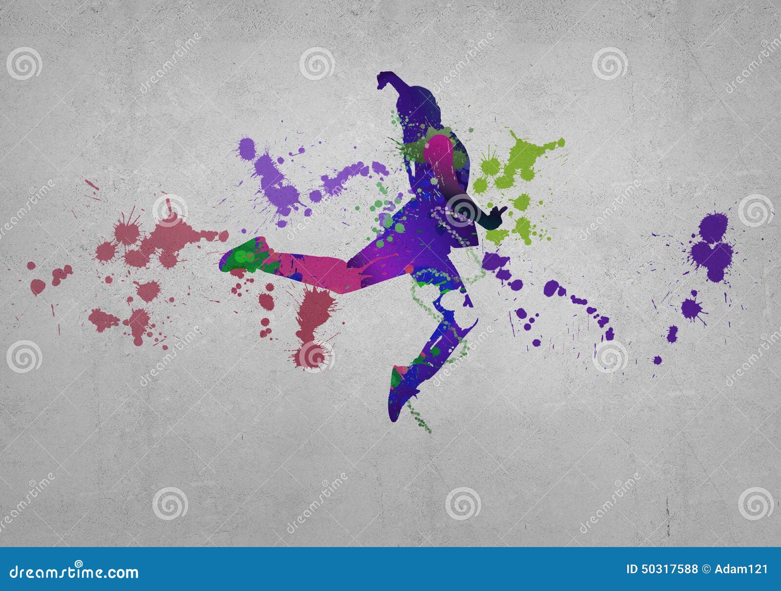 Abstract dancer stock illustration. Illustration of hiphop - 50317588