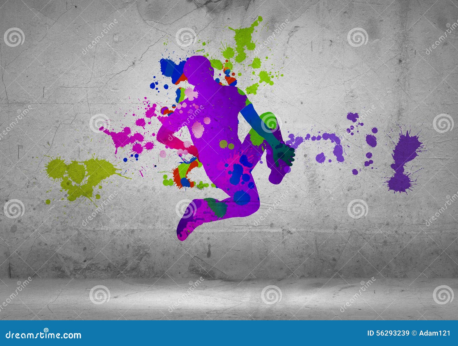 Abstract dancer stock illustration. Illustration of fitness - 56293239