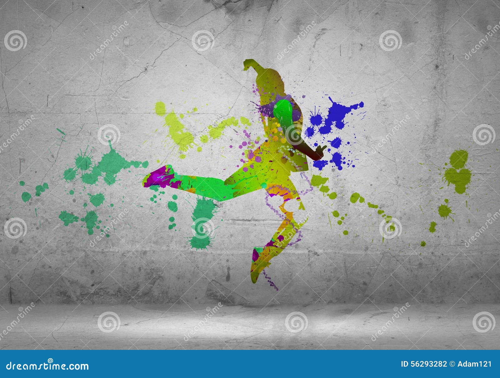 Abstract dancer stock illustration. Illustration of movement - 56293282