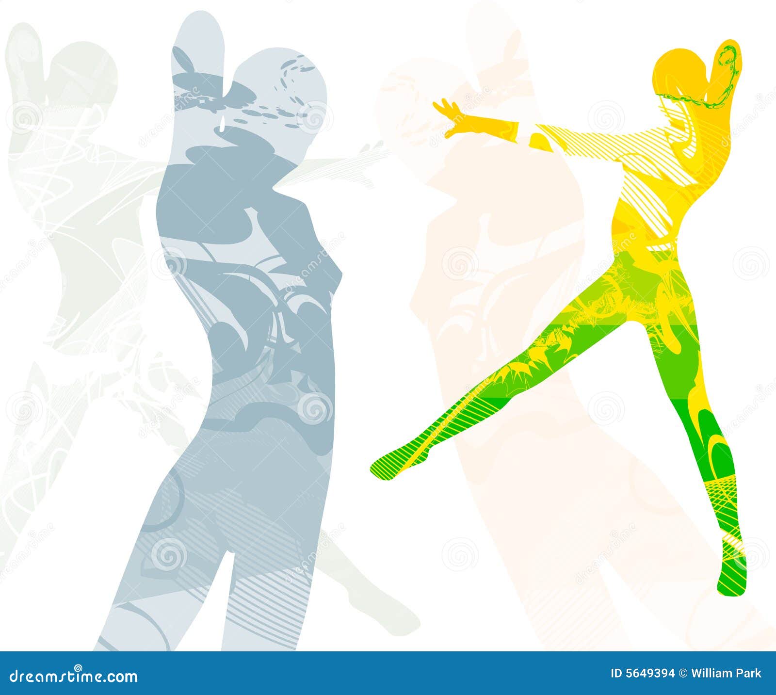 Abstract Dancers stock illustration. Illustration of beauty - 5649394