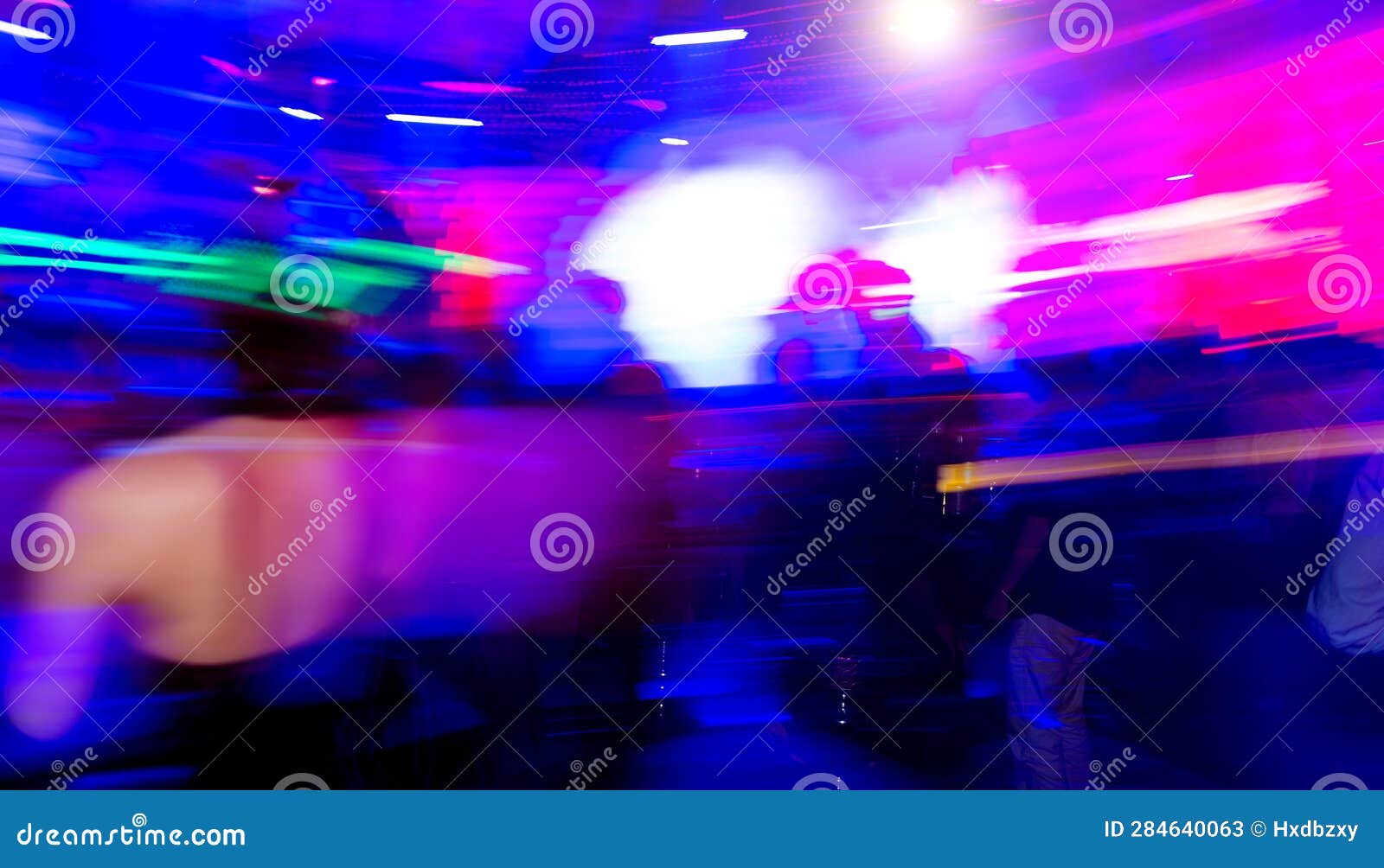 Dancing People Motion Blur Effect in Nightclub Stock Image - Image of ...