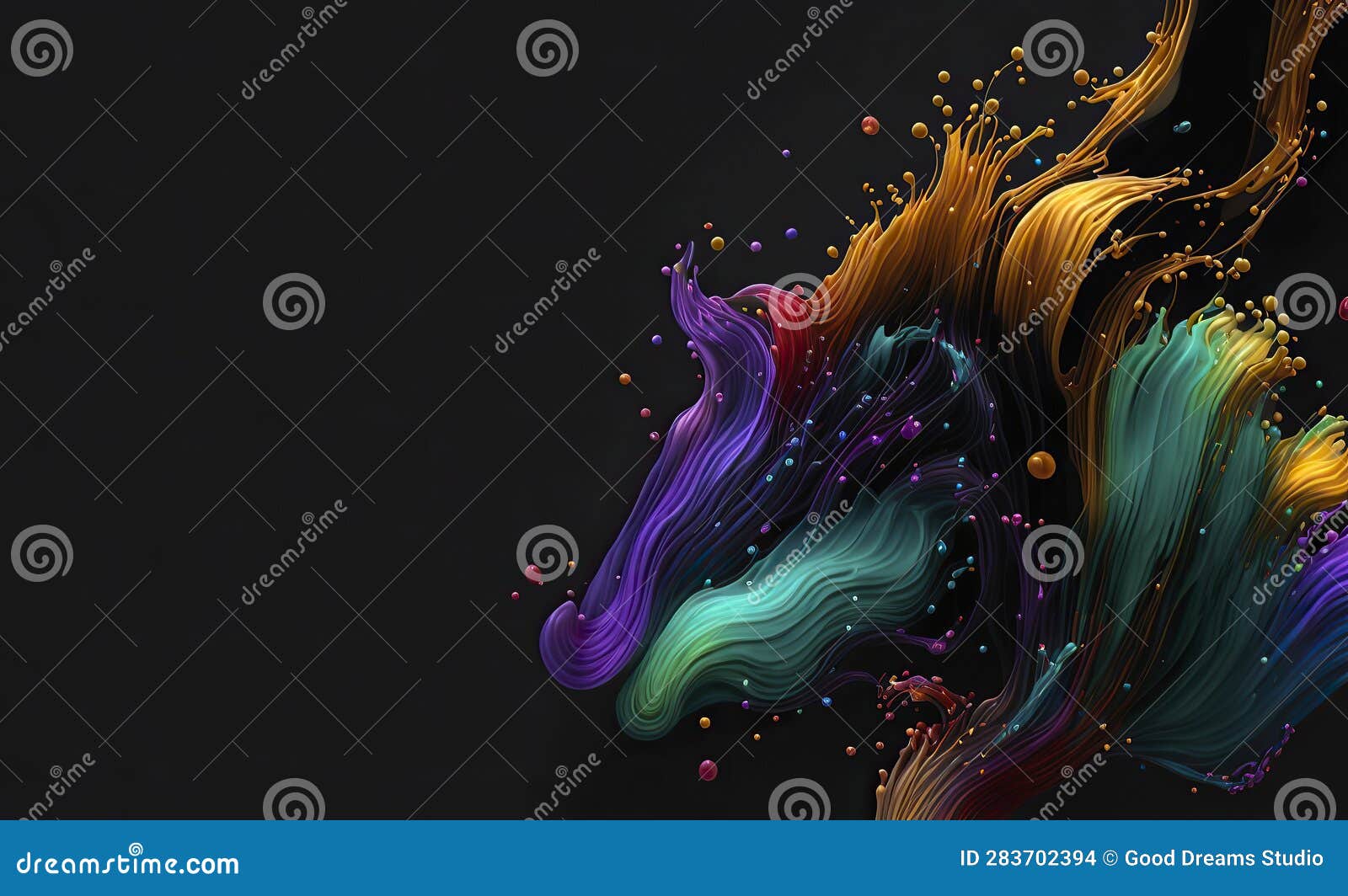 Abstract Dancing Wave Wallpaper Design. Luxury Modern Colours ...