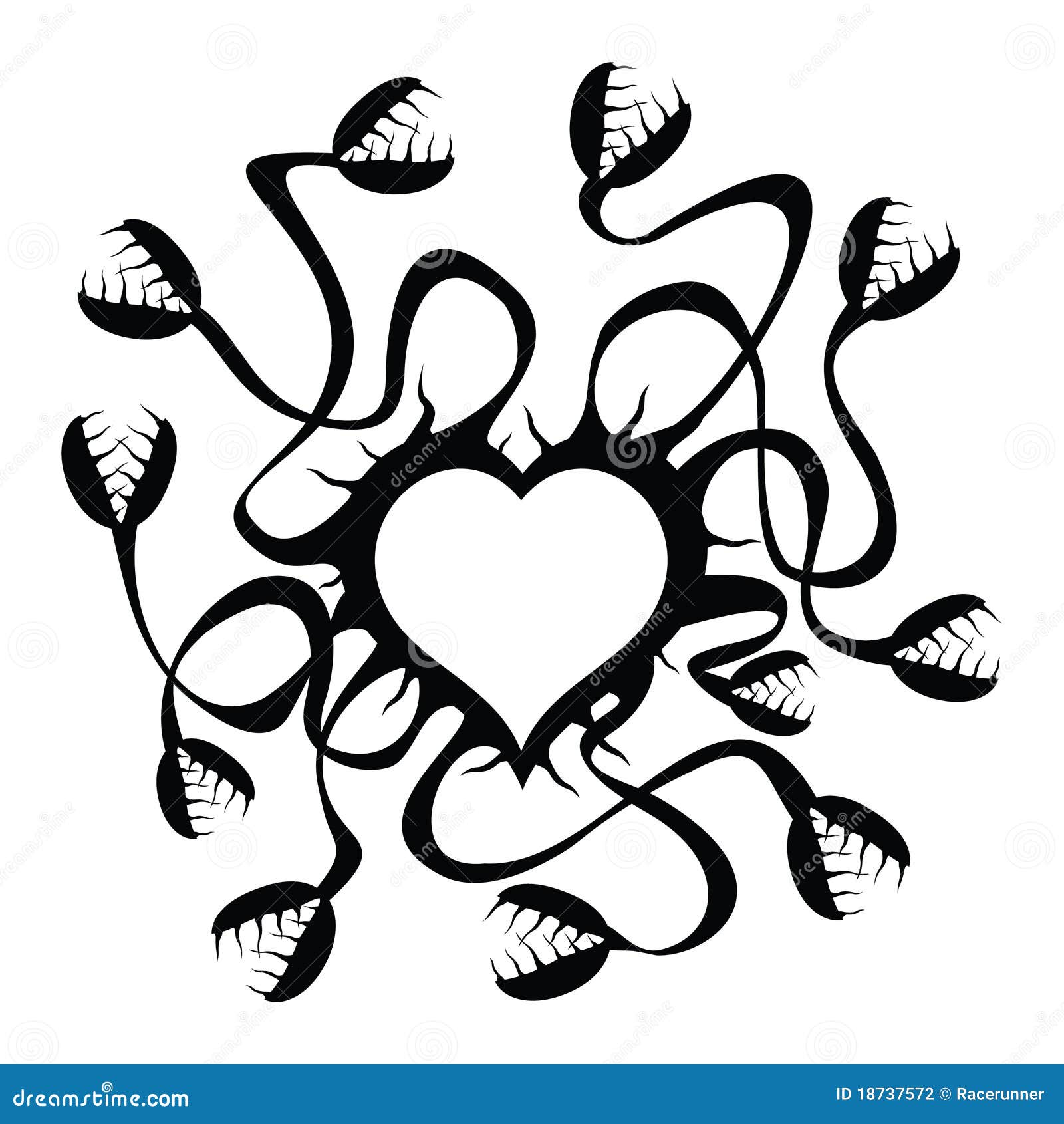 Abstract Dangerous Heart Vector Illustration. Stock Vector ...