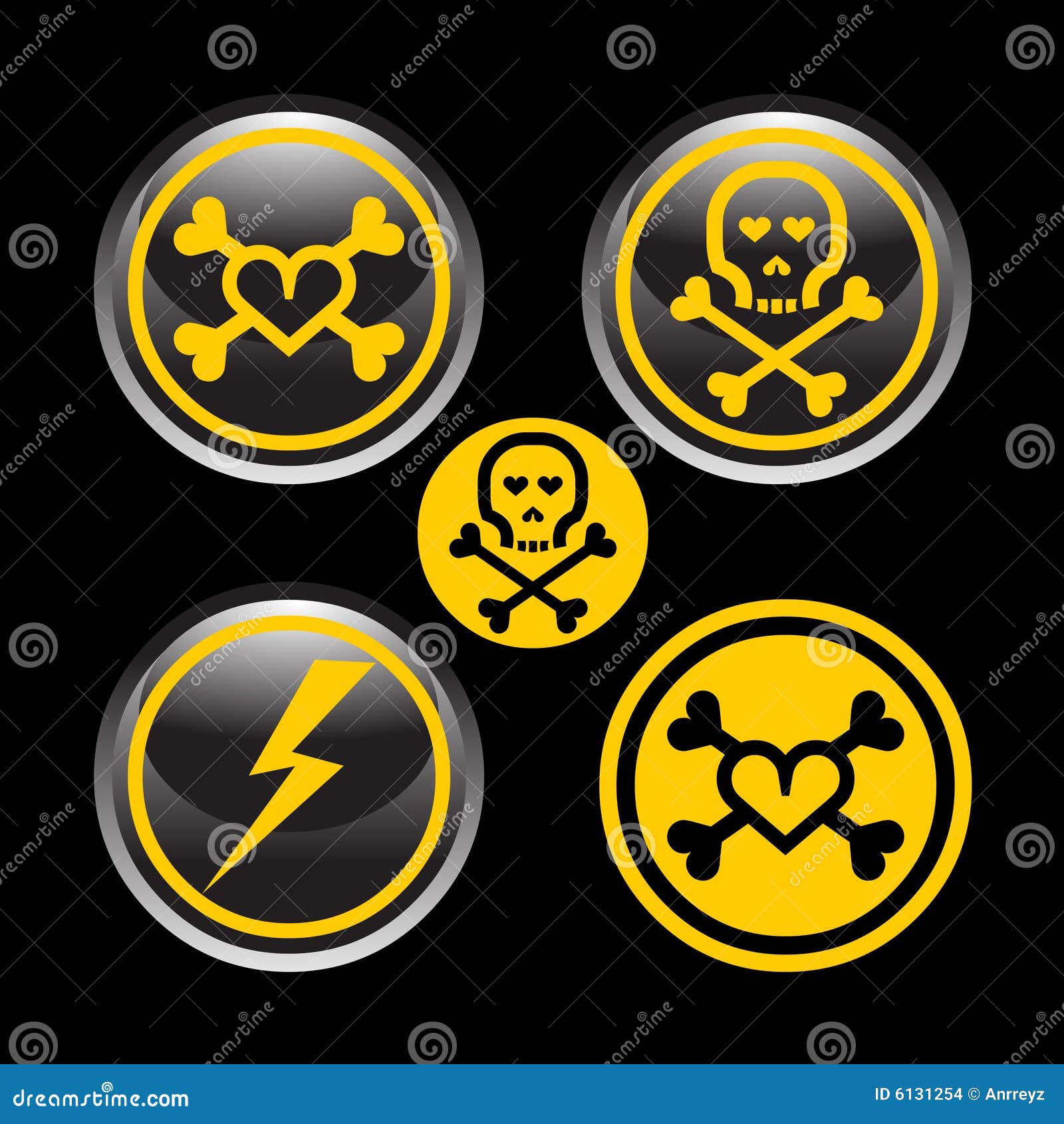 Abstract dangerous icons stock vector. Illustration of geometric - 6131254