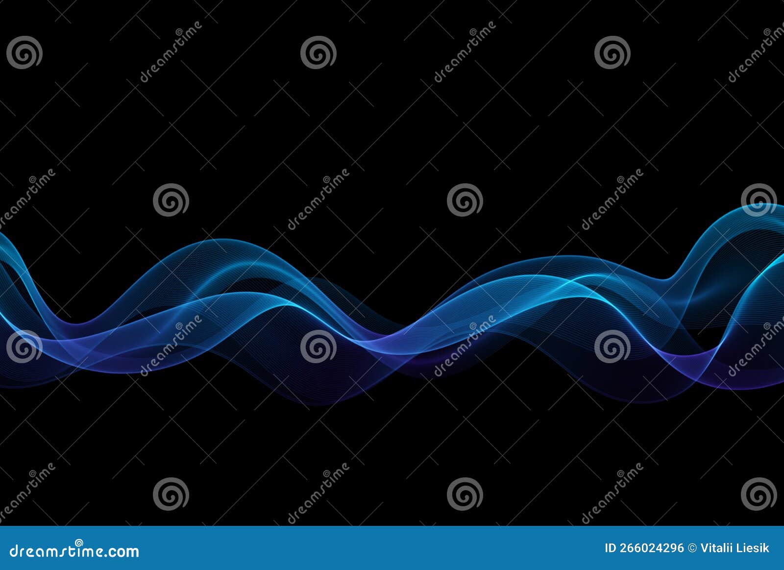 Abstract Dark Background with Blue Gradient Wave,transparent Glowing ...