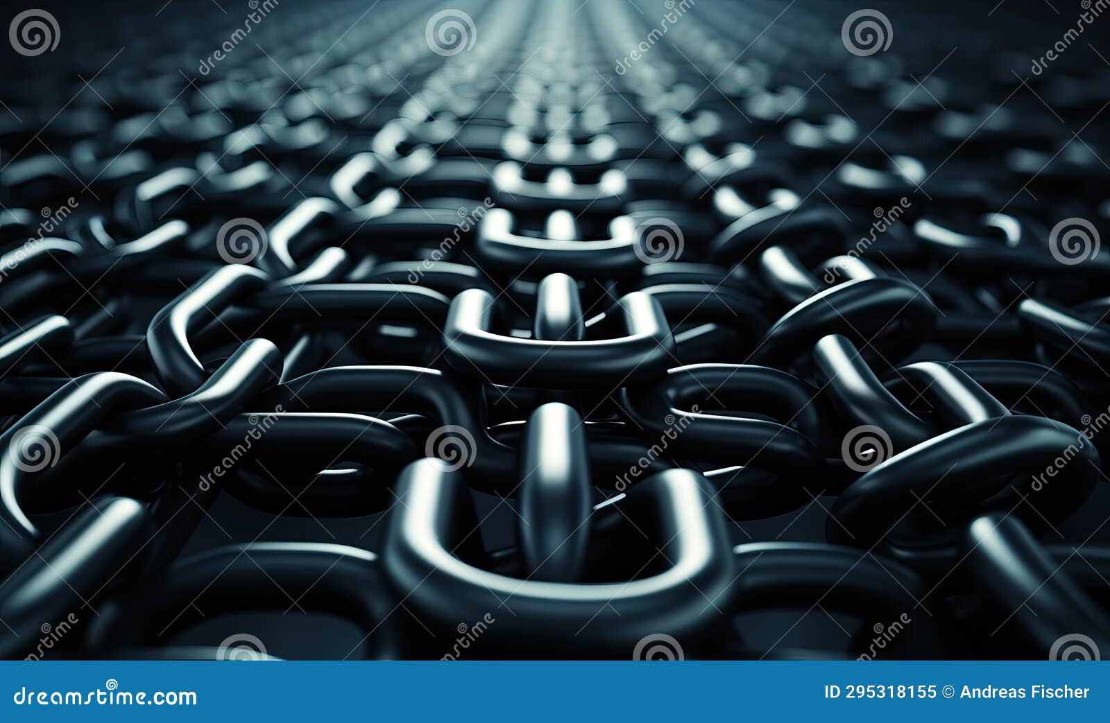 Abstract Dark Background, Connection of Chain Links. Stock Image ...