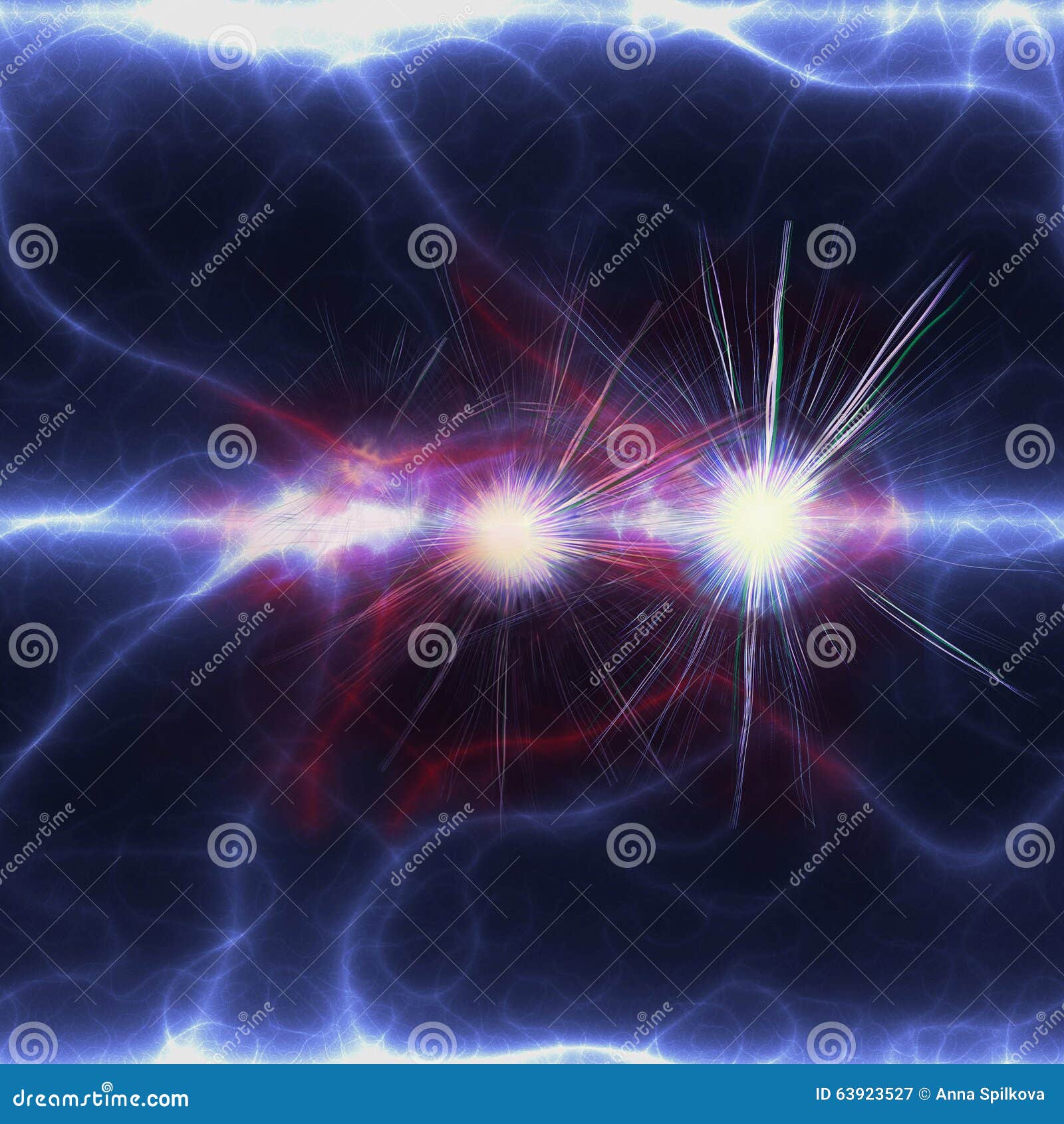 Abstract Dark Background with Glowing Electrical Discharges Stock ...