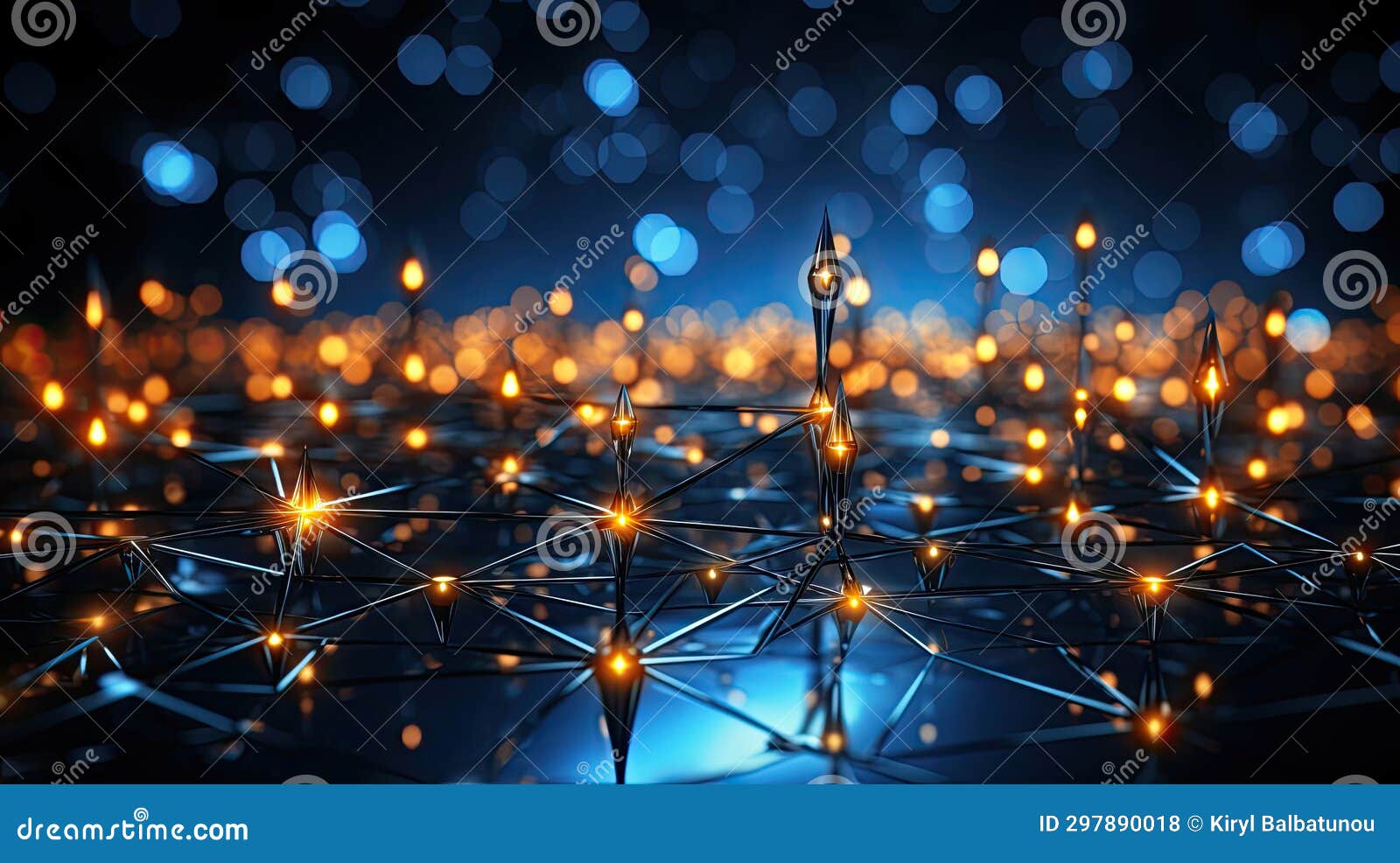 Abstract Dark Background with High Tech Energy Glowing Lines Stock ...