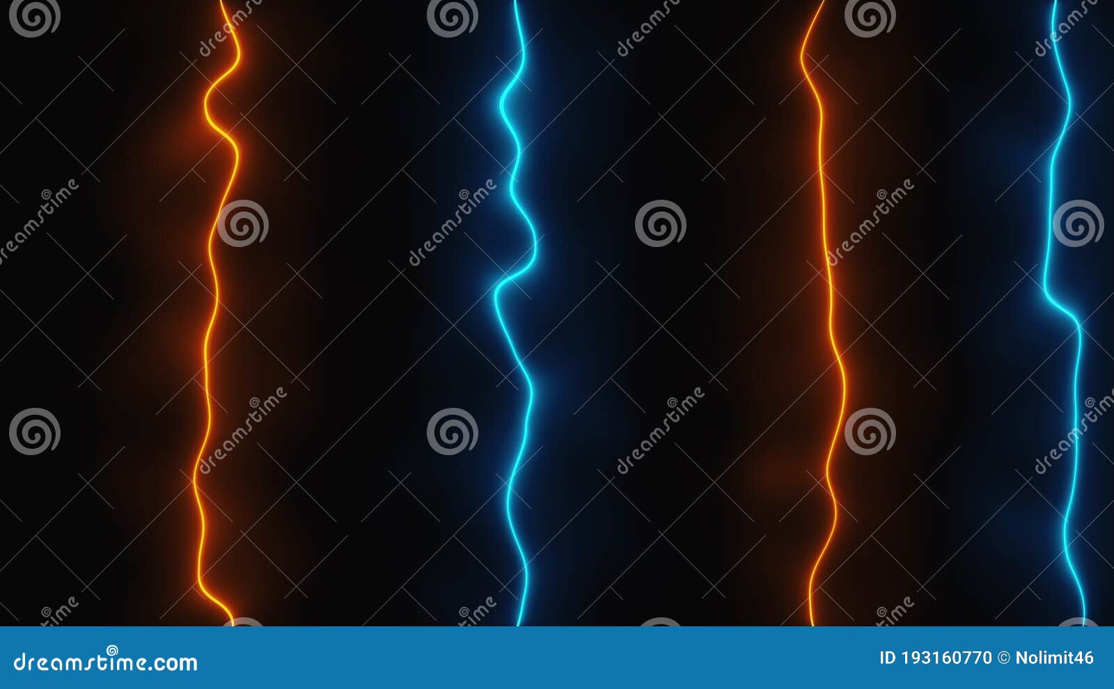 Abstract Dark Background with Neon Vertical Lines, Computer Generated ...