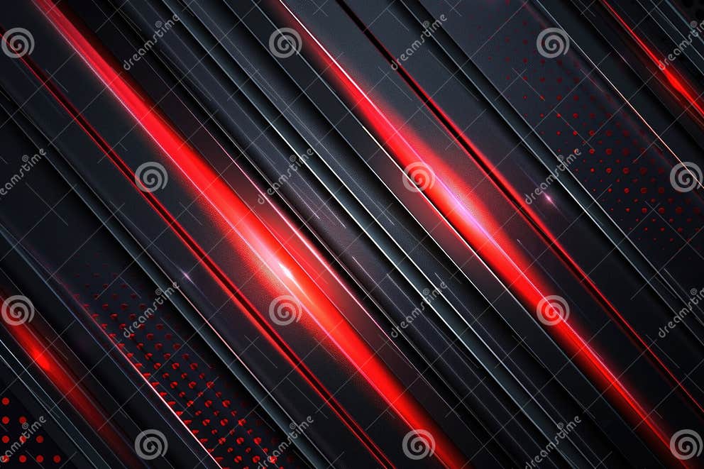 Abstract Dark Background with Red Lines and Dots, Perfect for Design ...