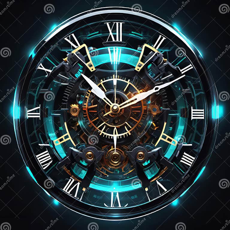 Abstract Dark Background on the Theme of Technology, Symbolizing the ...