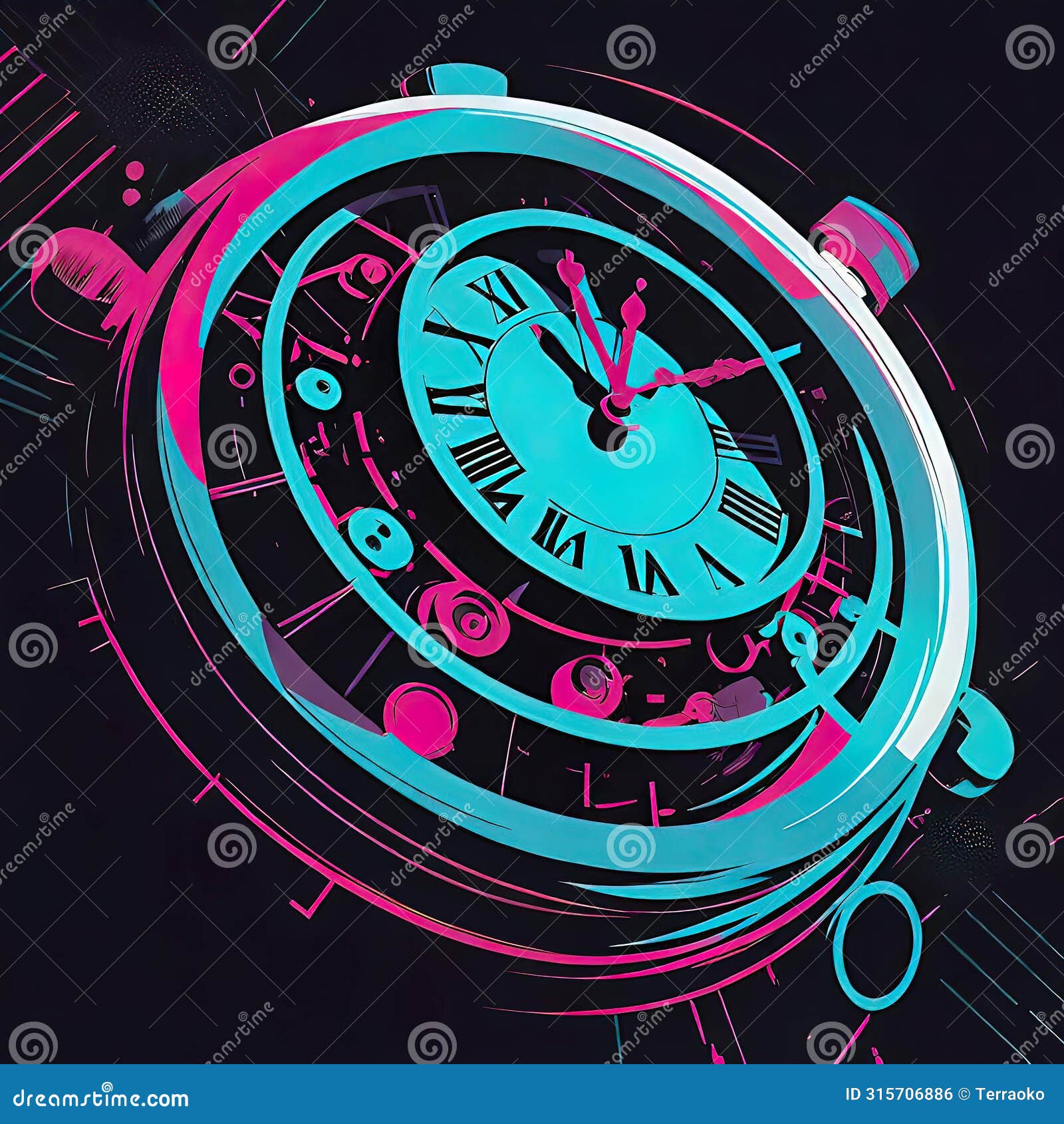 Abstract Dark Background on the Theme of Technology, Symbolizing the ...