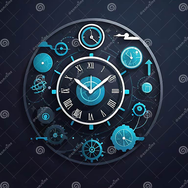 Abstract Dark Background on the Theme of Technology, Symbolizing the ...