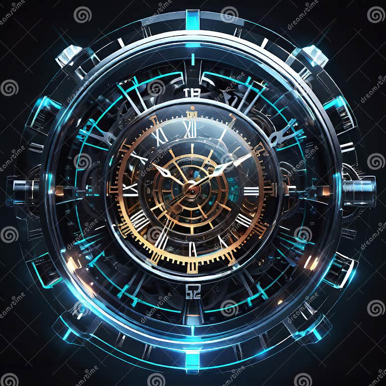 Abstract Dark Background on the Theme of Technology, Symbolizing the ...