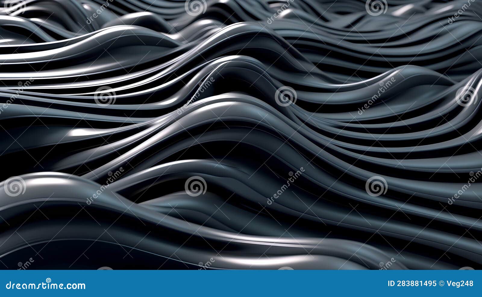 Abstract Dark Background with Waves. Stock Illustration - Illustration ...