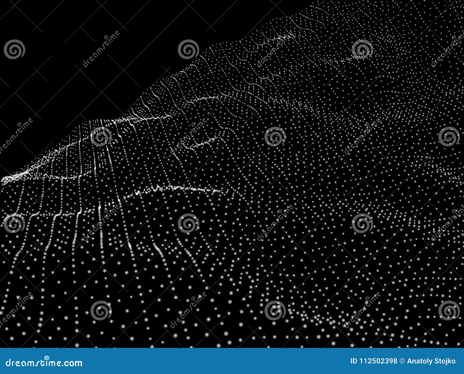 Abstract Background. Wavy Structure with Particles Stock Vector ...