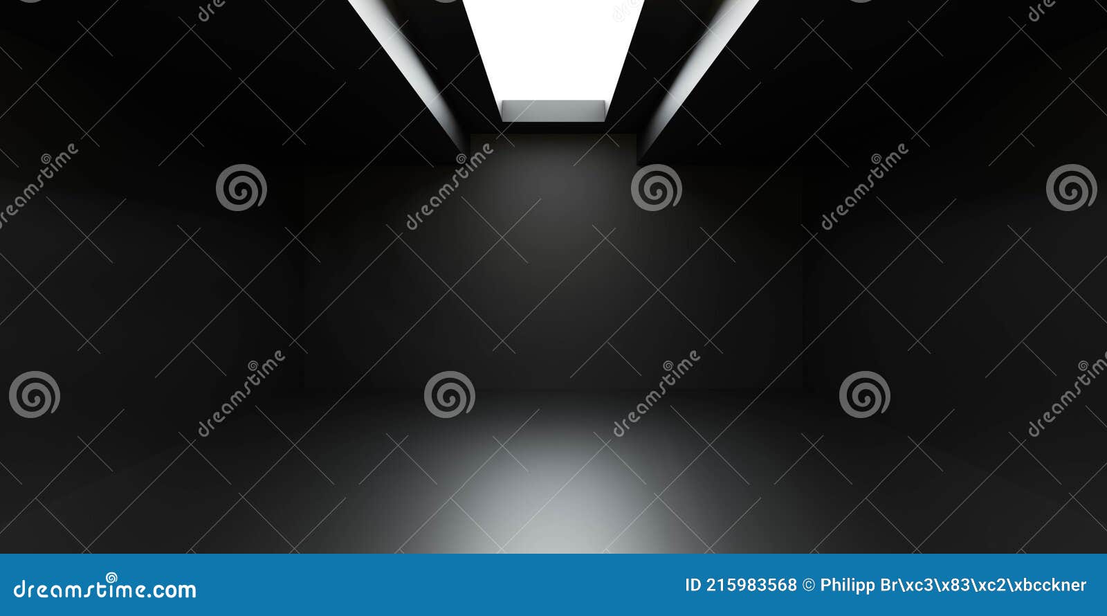 Abstract Dark Basement Building Interior with Open Ceiling 3d Render ...