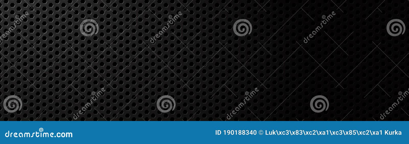 Abstract Dark Black Geometric Hexagonal Mesh Material Header. Metallic ...