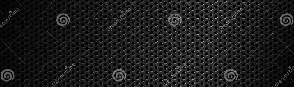 Abstract Dark Black Geometric Hexagonal Mesh Material Header ...