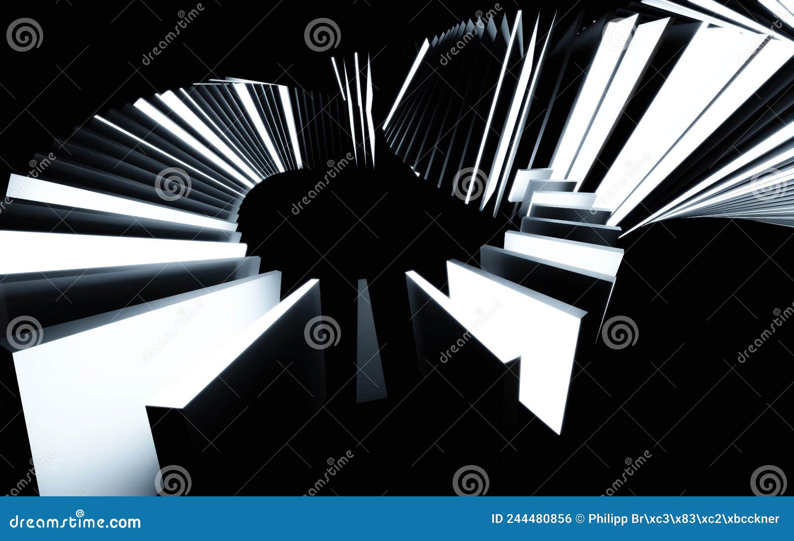 Abstract Dark Black Geometric Shape Square Cube Sheets 3d Render ...