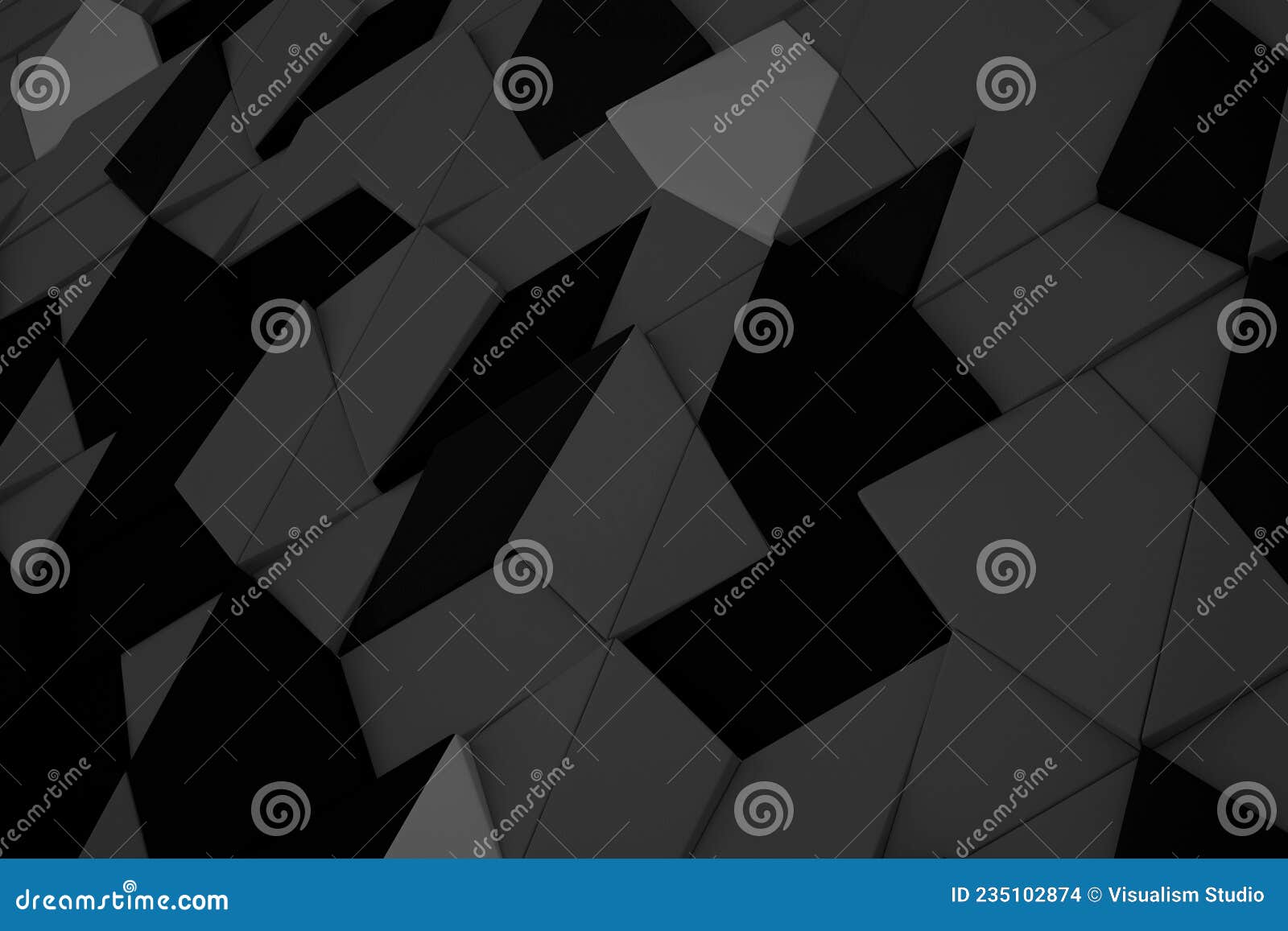 Abstract Dark Black and Gray Geometric Polygonal Shape Triangle Luxury ...