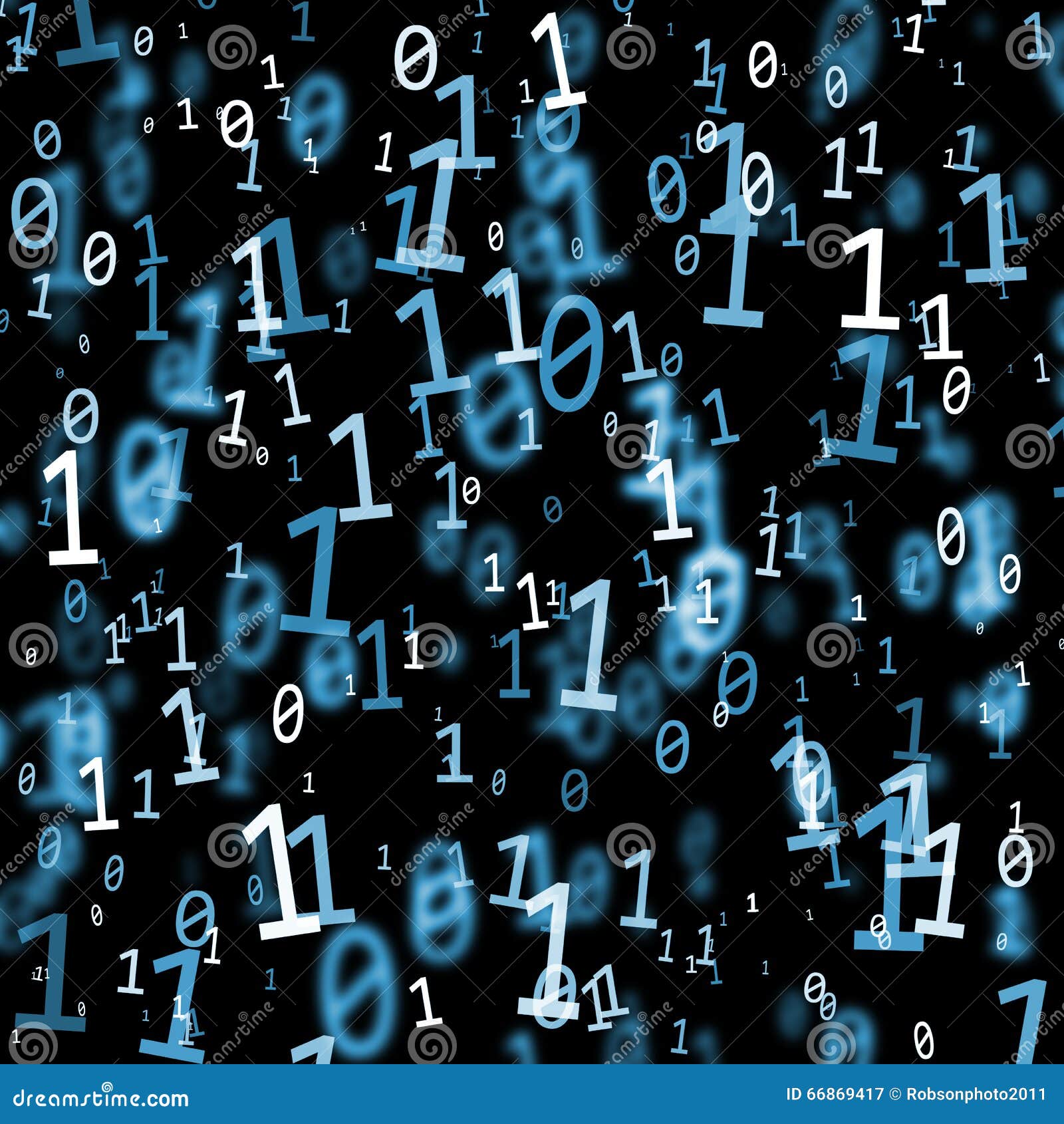 Abstract Dark Blue Abstract Binary Code Numbers Stock Illustration ...