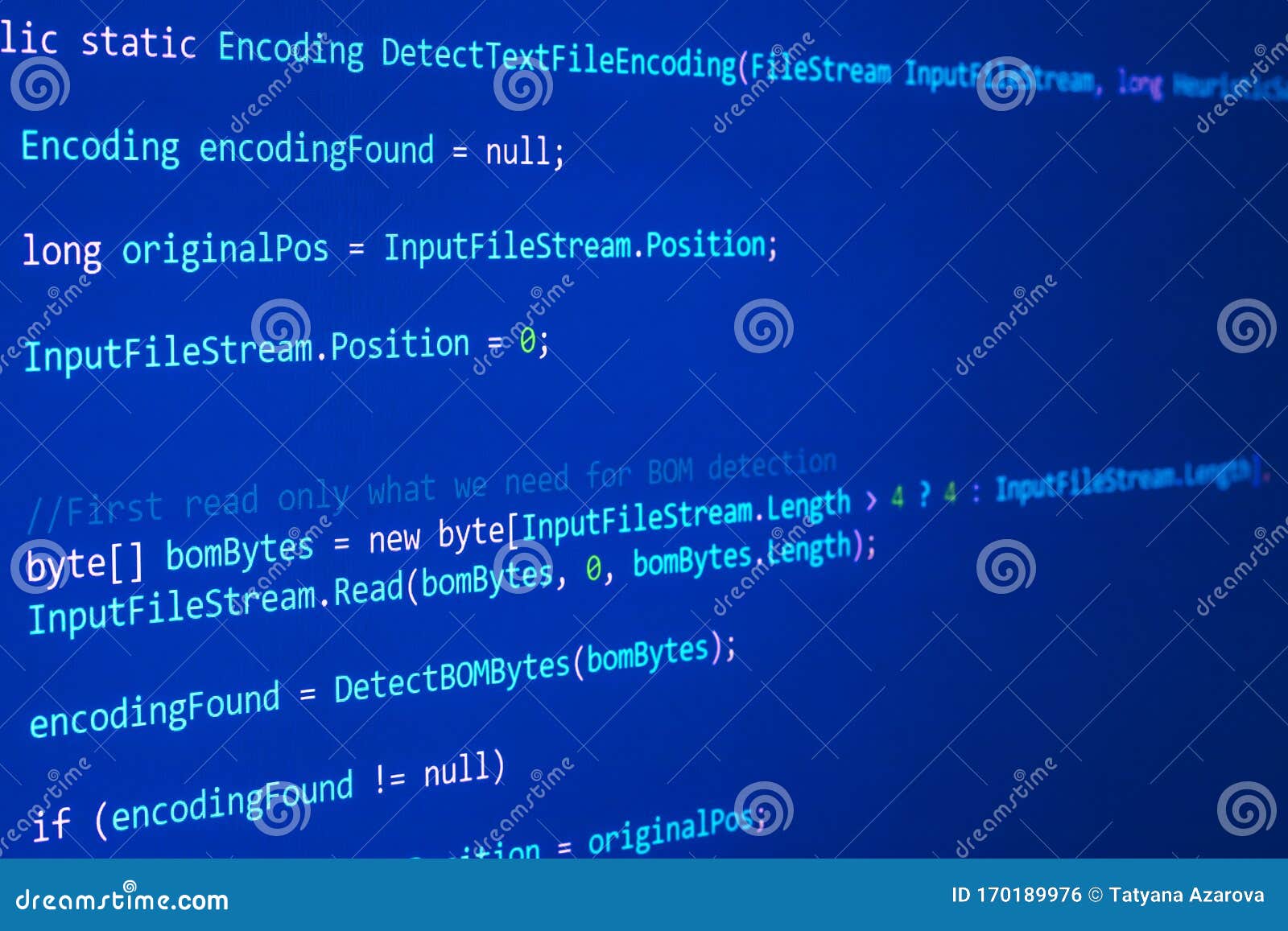 Abstract Dark Blue Background With Binary Code Programming Concept