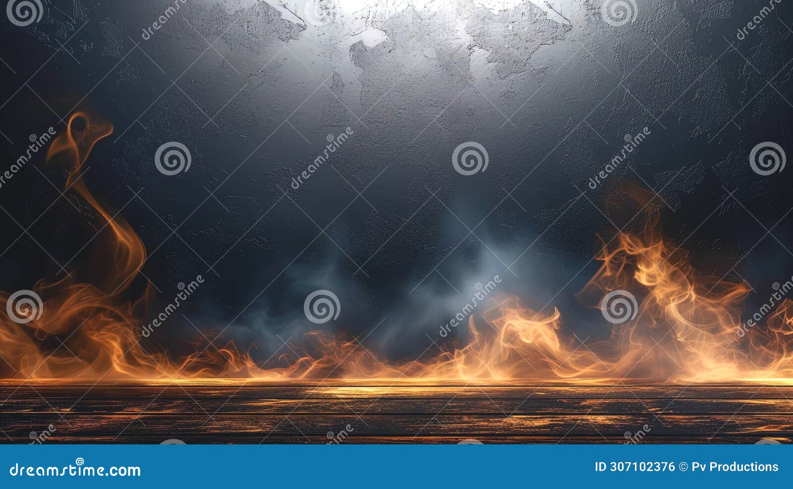 Abstract Dark Blue Background with Burning Fire. Stock Photo - Image of ...