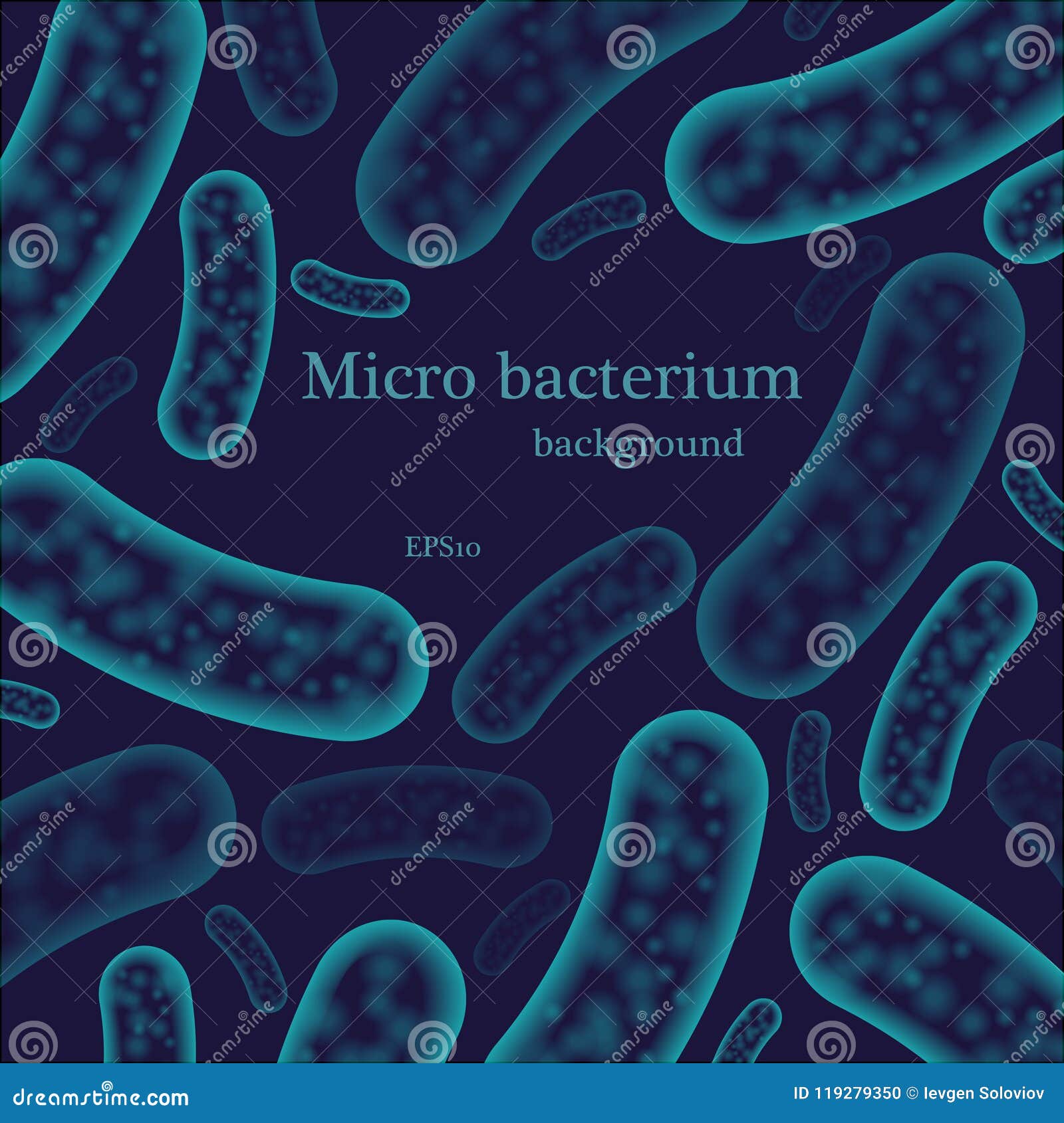 Micro Bacterium Text Background Stock Vector - Illustration of bacteria ...