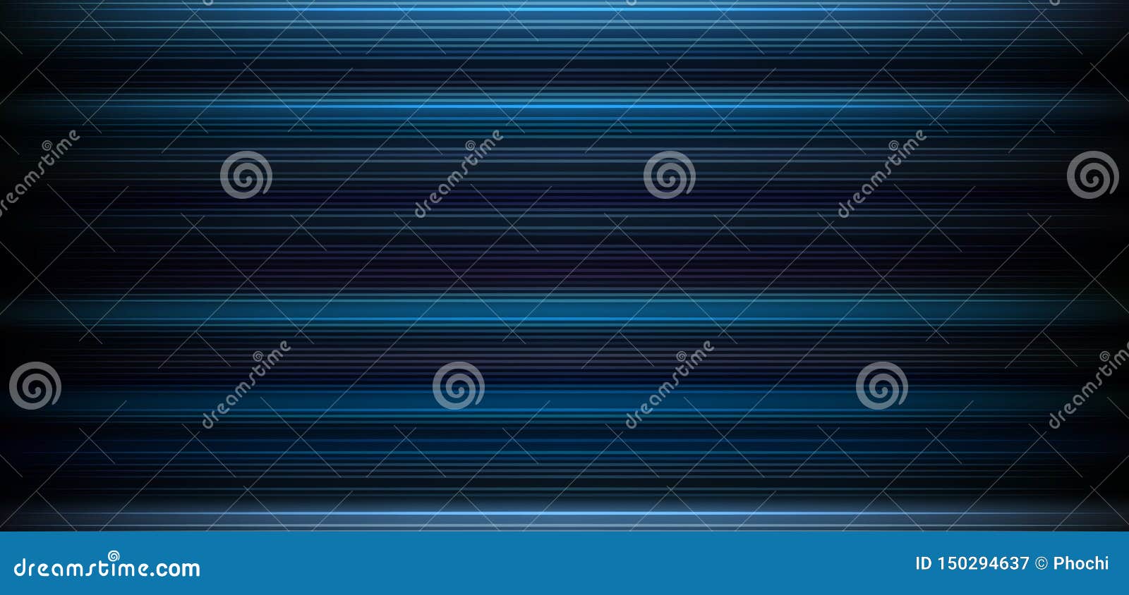 Abstract Dark Blue Background with Horizontal Light and Lines Pattern ...