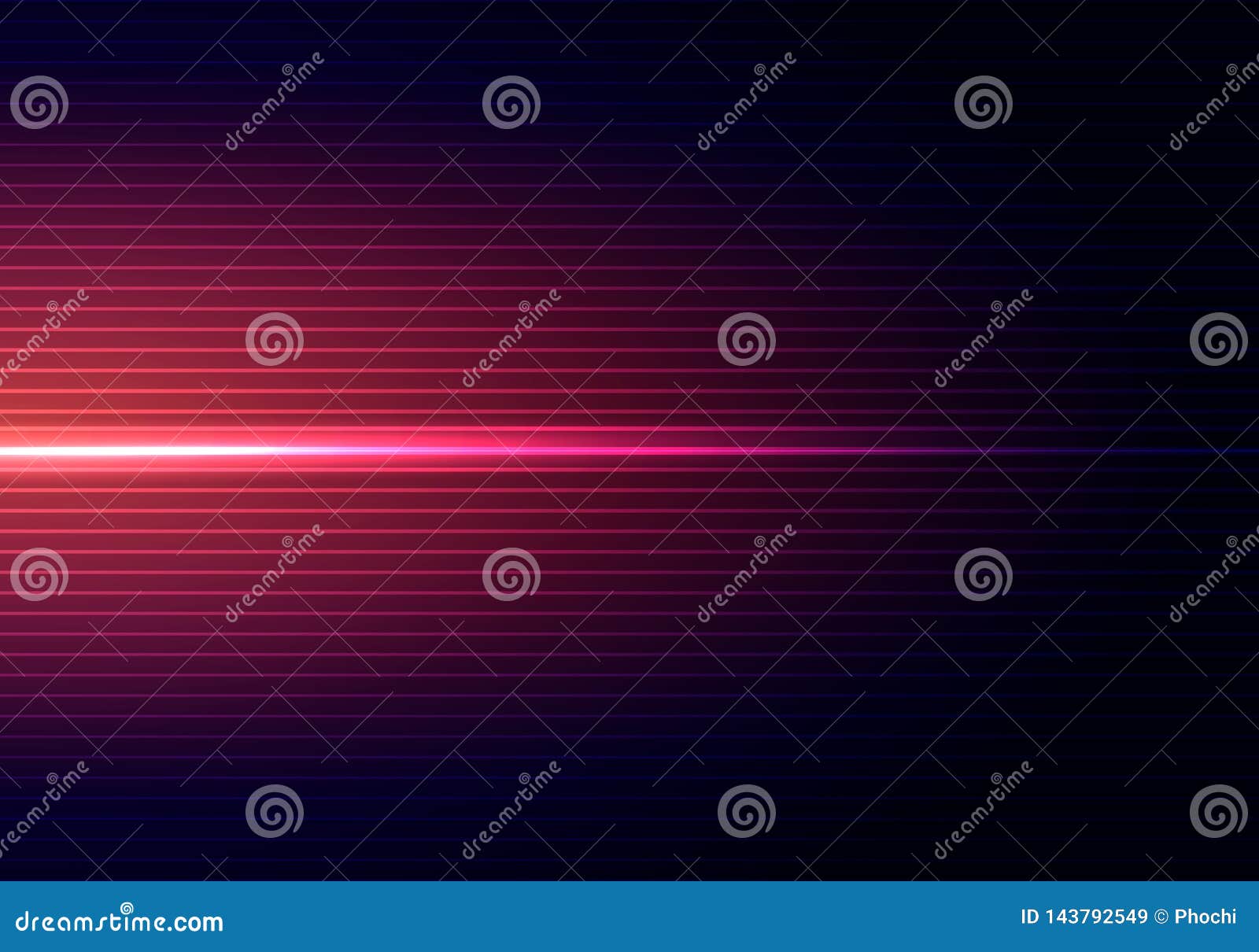 Abstract Dark Blue Background with Horizontal Red Light and Lines ...