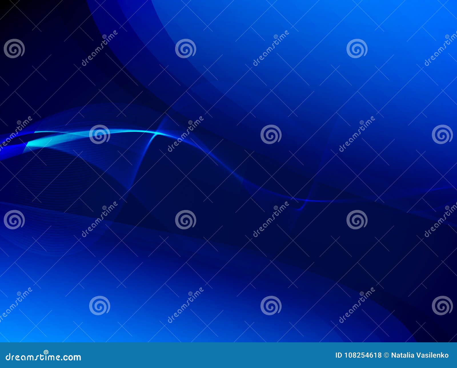 Abstract Dark Blue Background with Magic Waves Effect Stock Vector ...